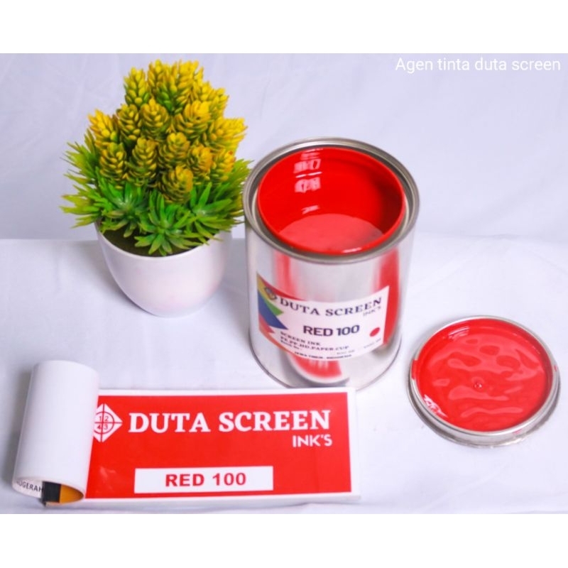 Jual Tinta Sablon Duta Screen |warna Red 100 (merah cerah) | Shopee ...