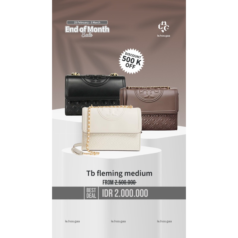 Jual TB Fleming Convertible Shoulder Bag (End Of Month Edition ...