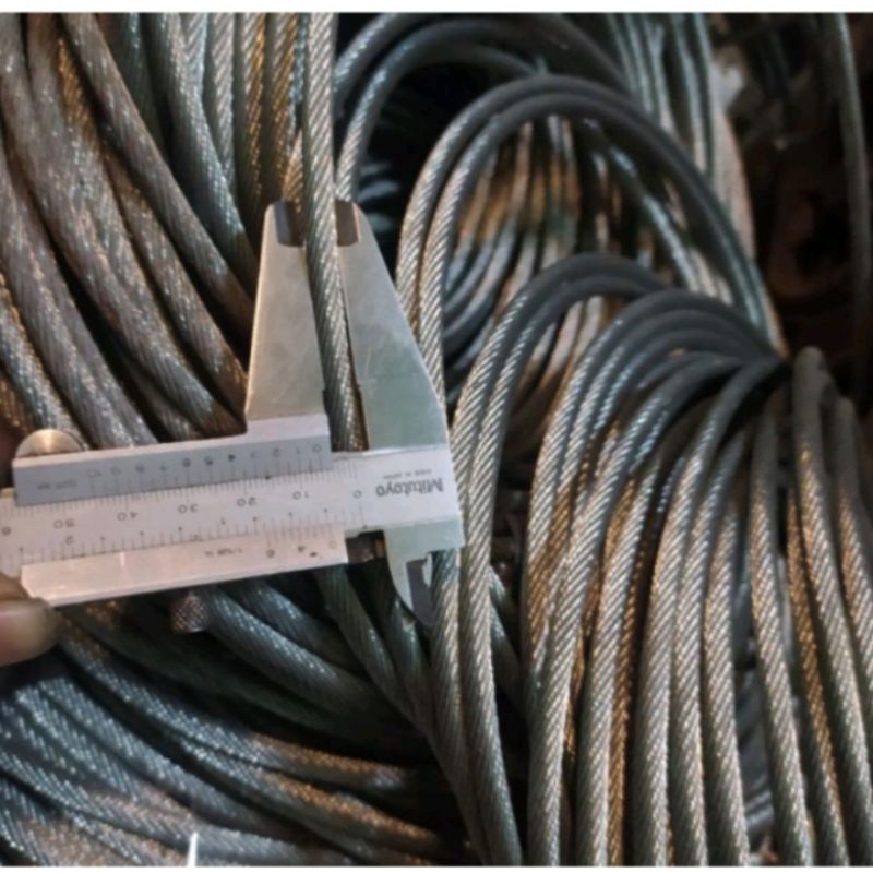 Jual Kawat Sling Galvanis 8 mm Tali Kabel Baja Seling Wire Rope Meteran | Shopee Indonesia