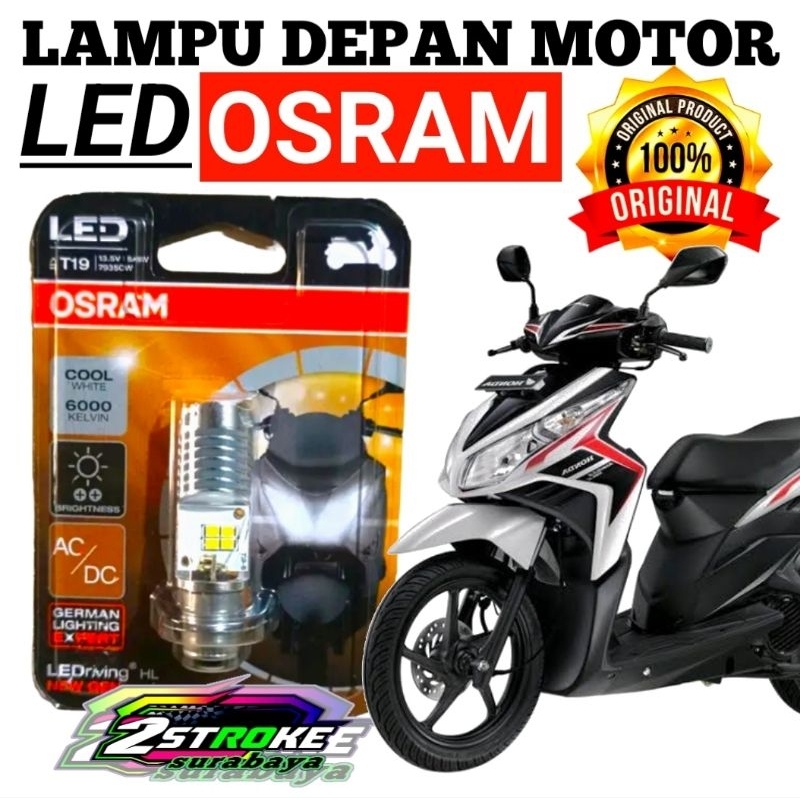Jual Bohlam Dop Lampu Depan Utama Motor Led h6 Original OSRAM Cahaya Putih HONDA VARIO 110 ...