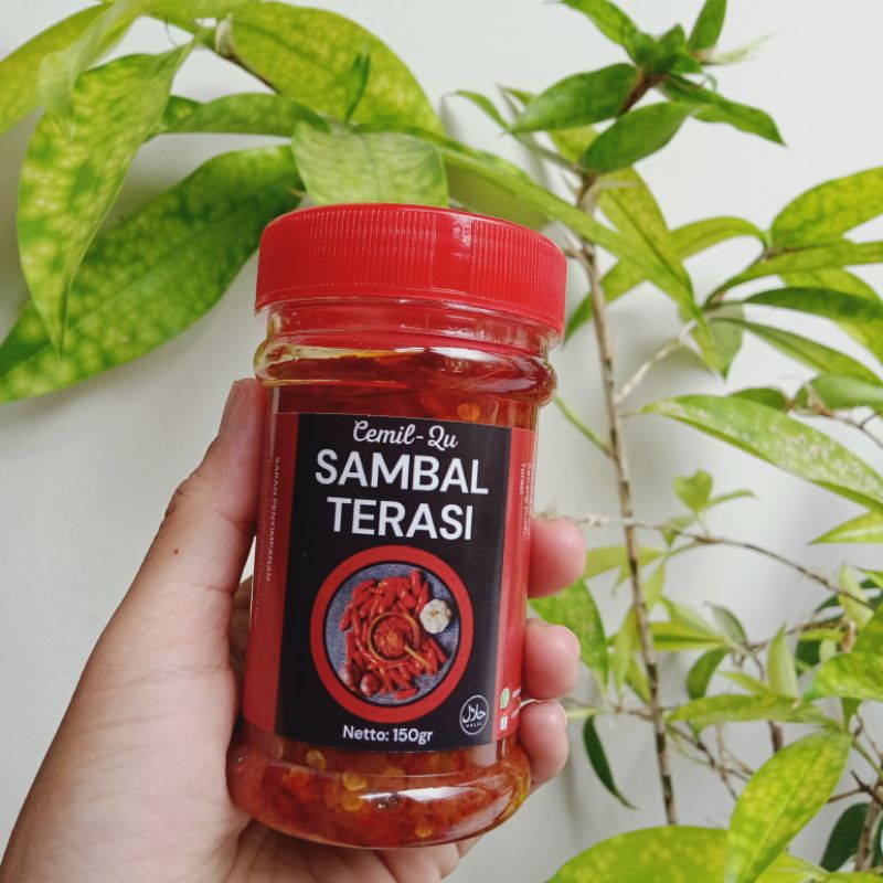 Jual CemilQu sambal terasi kemasan botol 150 ml homemade enak | Shopee ...