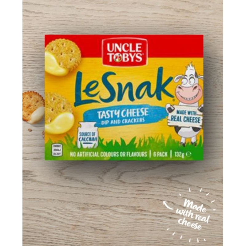 Jual UNCLE TOBYS Le Snak TASTY CHEESE Dip And Crackers or Cheddar ...