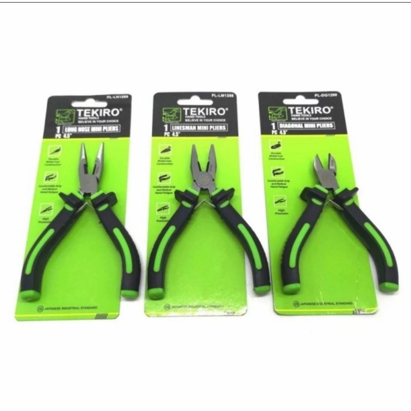 Jual Paket Tang Mini Tekiro 4,5" Tang Kombinasi Tang Potong Tang Lancip Tekiro 4,5mm | Shopee ...