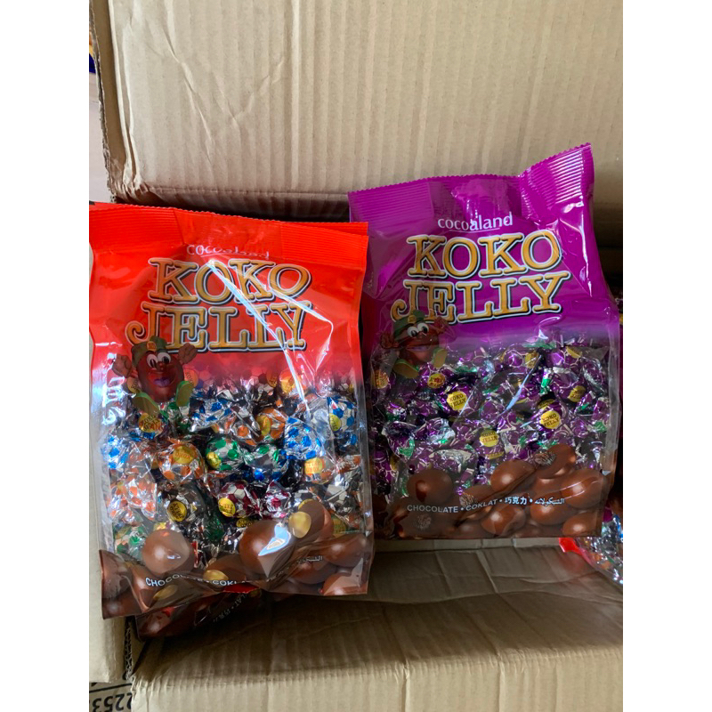 Jual KOKO JELLY cOKLAT MALAYSIA 750GR ISI KACANG/ KISMIS | Shopee Indonesia