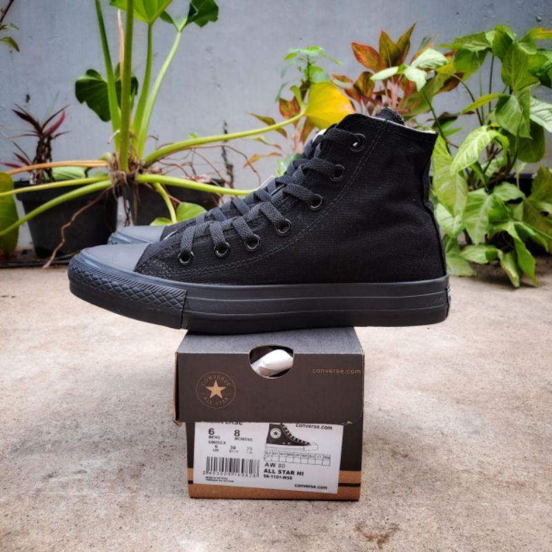 Jual Converse Chuck Taylor HI Full Black | Shopee Indonesia