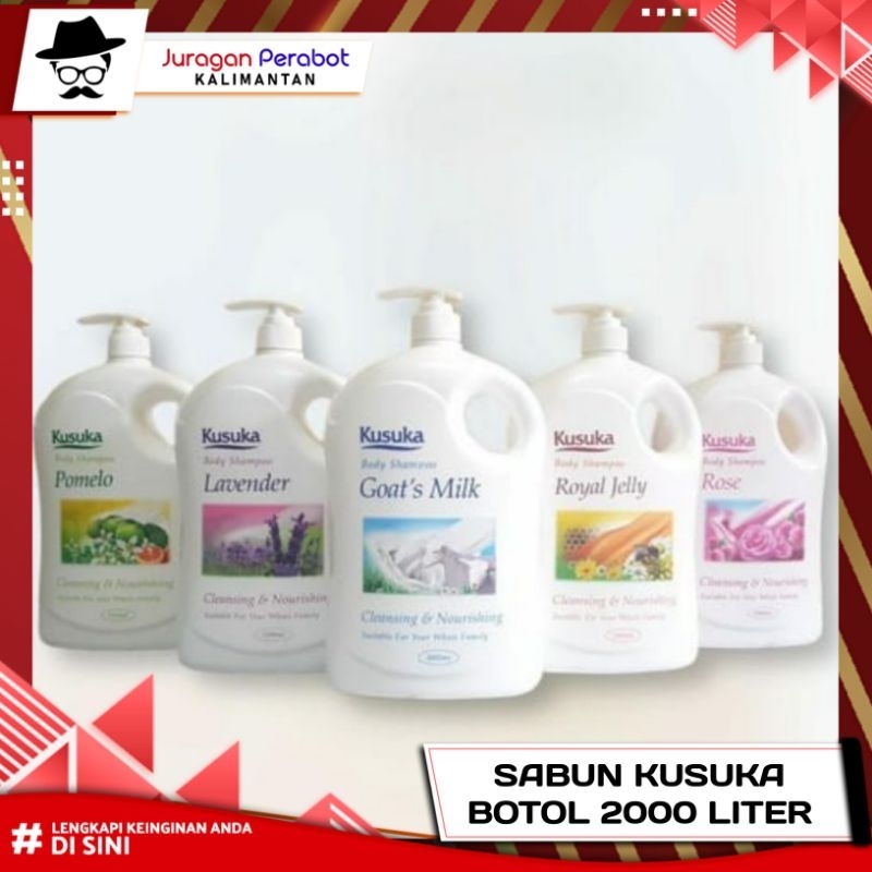Jual Sabun Mandi Cair Kusuka 2000ml / Sabun Susu Kambing Kusuka 2 Liter ...