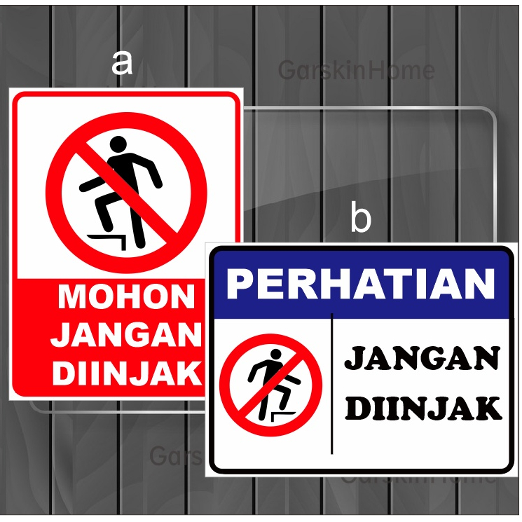 Jual STIKER MOHON JANGAN DIINJAK WATERPROOF | Shopee Indonesia