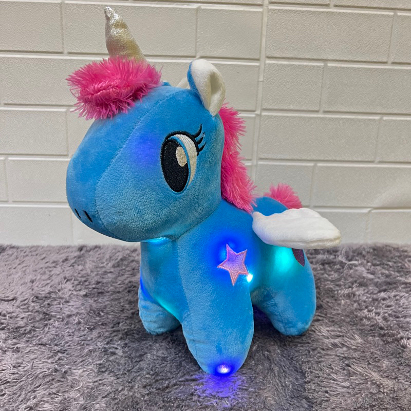 Jual Boneka Unicorn Warna Warni Little Pony LED Kuda Poni Bersayap ...