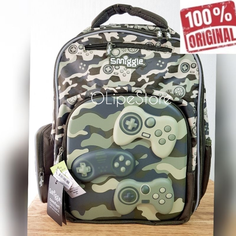 Jual SMIGGLE - Beam Ultra Backpack Tas Punggung Ransel Smiggle (Army ...