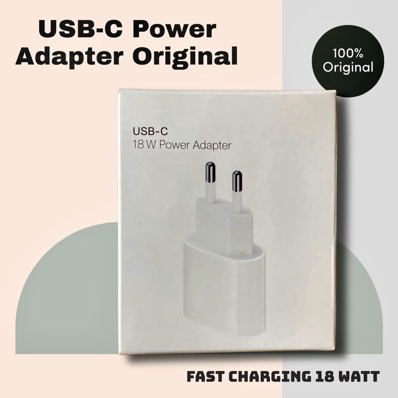 Jual Adapter Fast Charging USB-C 18W Original | Shopee Indonesia