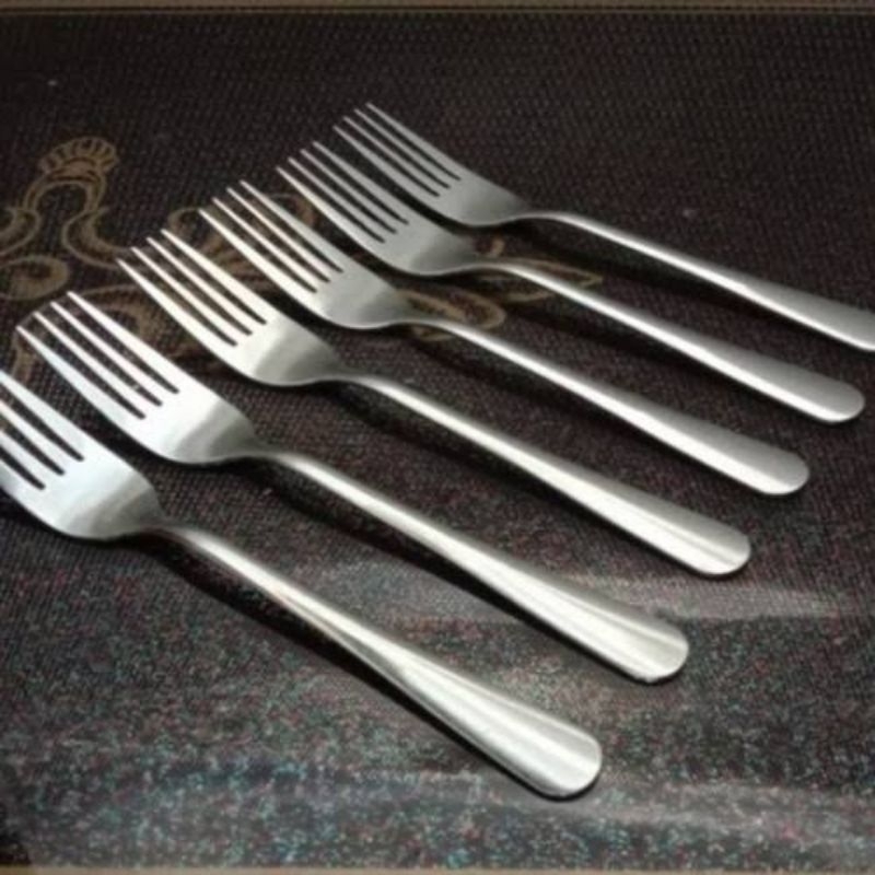 Jual Garpu Makan Stainless Steel Awet Tebal Kuat Panjang 17CM Garpu ...