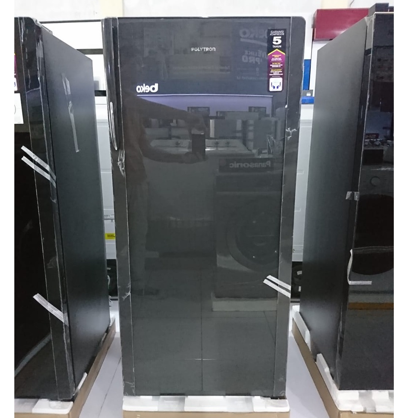 Jual Kulkas Polytron 1 pintu 17 / 18 DMY Hitam polos kapasitas 170 / ...