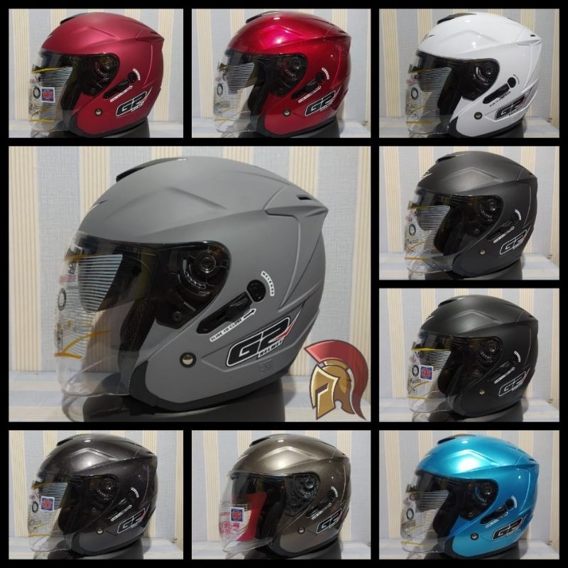 Jual HELM G2 OPTIMAX SOLID/POLOS | VARIAN WARNA | DOUBLE VISOR | HELM ...