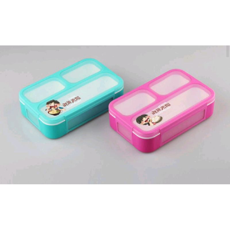 Jual KOTAK MAKAN ANAK SEKAT 3 MINI YOOYEE LUNCH BOX ANTI TUMPAH ...