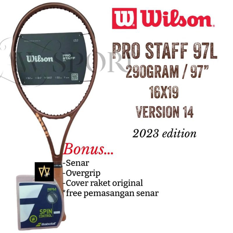 Jual Raket Tenis Wilson PRO STAFF 97L V14 2023 Berat : 290g Original | Shopee Indonesia