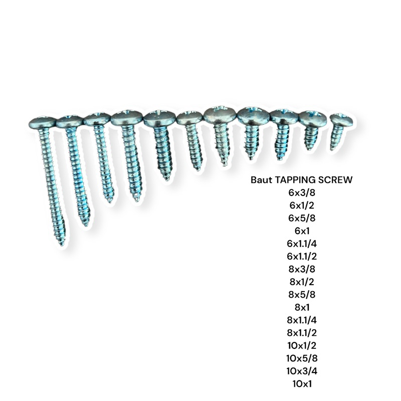 Jual Baut TAPPING SCREW JP/ PAB Kepala Bulat | Shopee Indonesia
