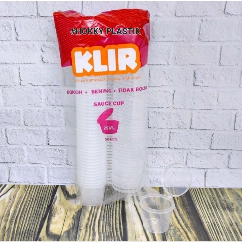 Jual Cup saus klip KLIR 25ml /Wadah plastik saus sambel mayonise ...
