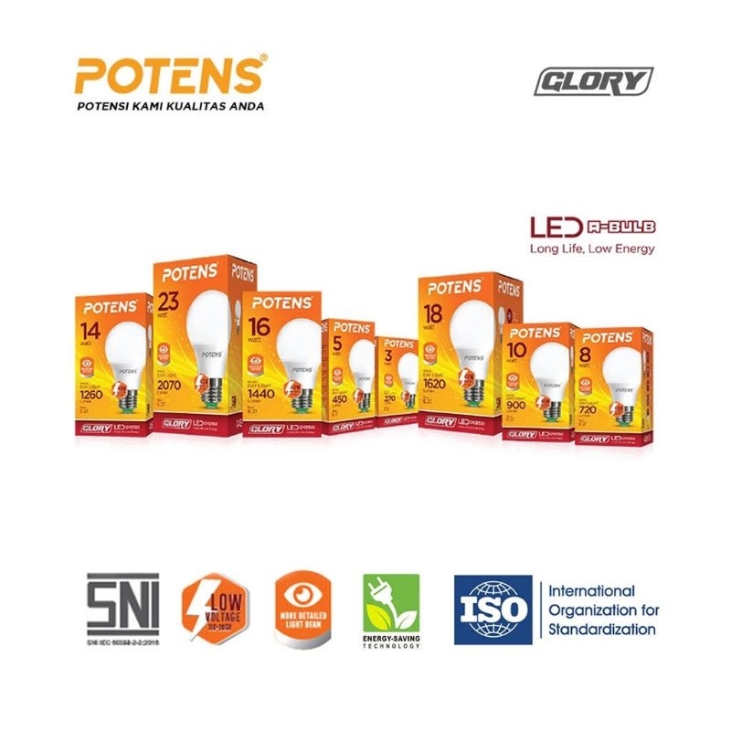 Jual Potens lampu led bulat putih / ablue lampu led PAG 3 5 8 10 12 14 ...