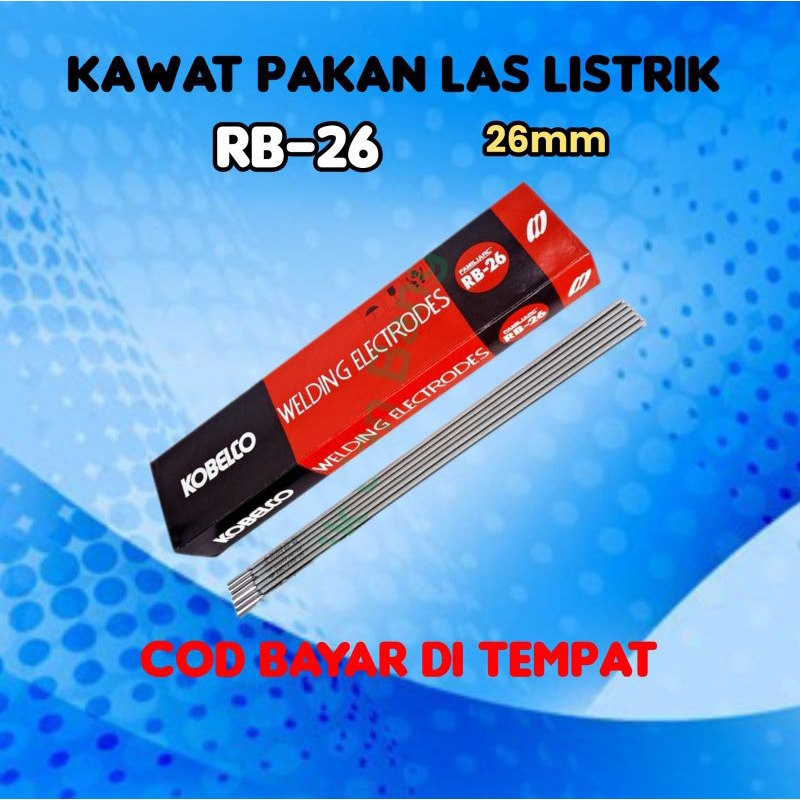 Jual Kawat las RB-26 pakan las besi listrik inverter 1/2 kg 2,6mm ...
