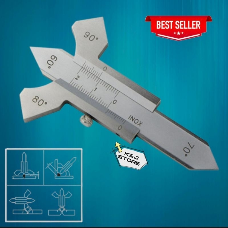 Jual Welding Gauge Weld Inspection Gage Weld Seam Bead Fillet Crown ...