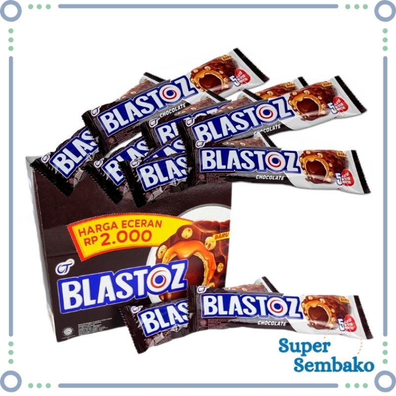 Jual SNACK BISKUIT WAFER BLASTOZ 24g CARAMEL CRUNCHY CHOCOLATE COKLAT ...