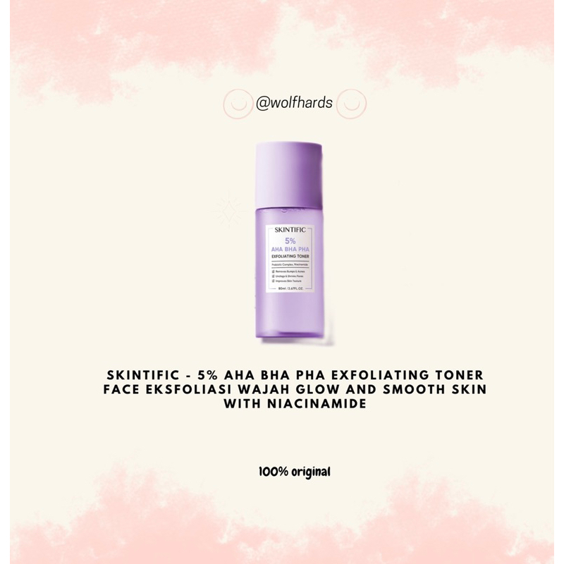 Jual SKINTIFIC - 5% Aha Bha Pha Exfoliating Toner Face Eksfoliasi wajah Glow and Smooth Skin ...