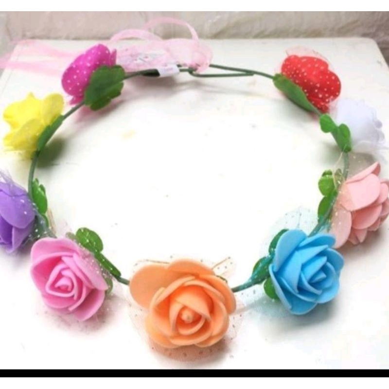 Jual Mahkota Bunga Besar Warna Mix/Mahkota Bunga Besar | Shopee Indonesia