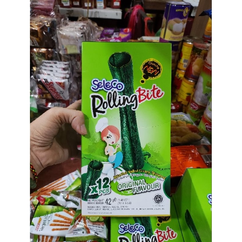 Jual rumput laut seleco snack rolling seaweed original 42gram | Shopee ...