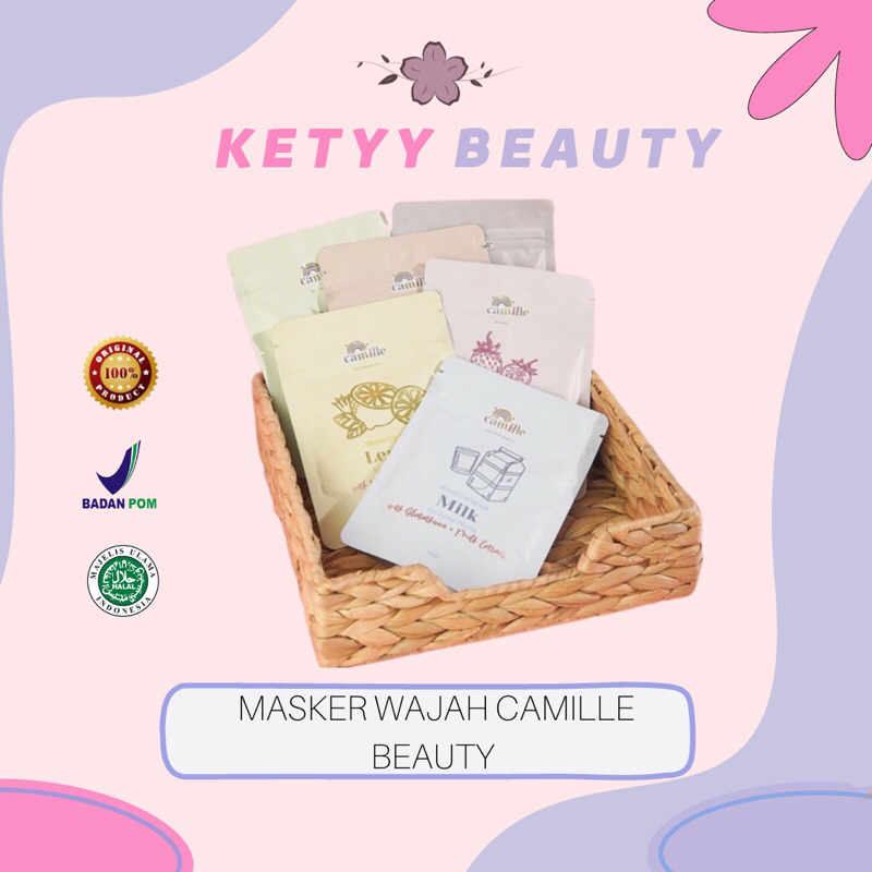 Jual AGEN RESMI | Camille Beauty Masker Wajah Alami BPOM 25 65 gram Pouch Ziplock( FREE GIFT ...