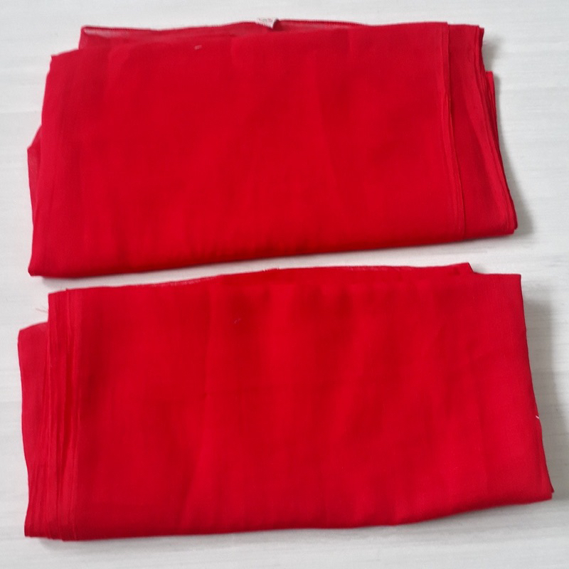 Jual Paris Jadul Merah terang Hijab Segiempat Warna Merah Cabe Paris ...