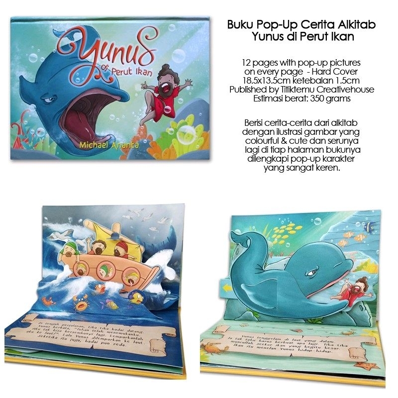 Jual Buku Pop Up Cerita Alkitab Yunus di Perut Ikan | Shopee Indonesia
