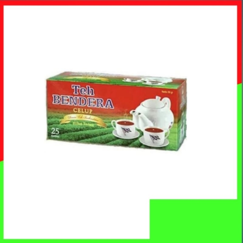 Jual Teh Bendera Celup kotak isi 25 Kantong satuan | Shopee Indonesia