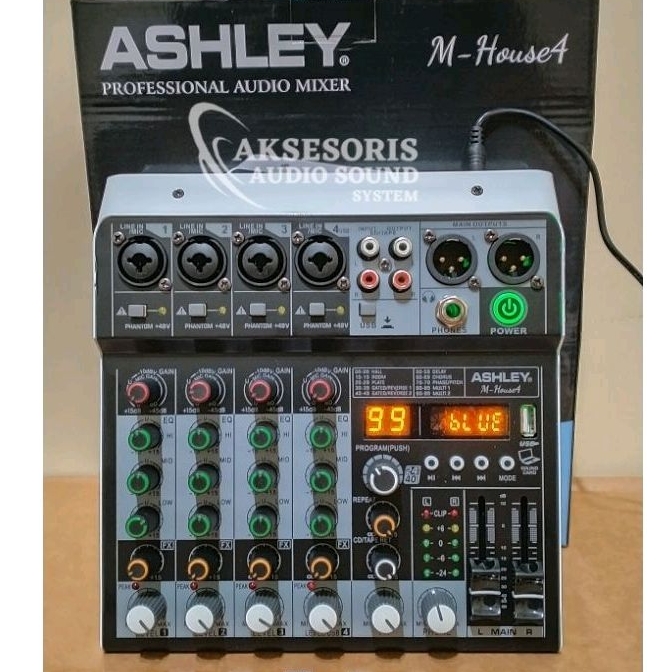 Jual Mixer ASHLEY M House 4 Efek Digital Reverb 99Dsp USB Bluetooth Original Produk Terbaru ...