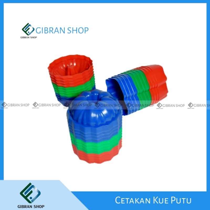 Jual Cetakan Roti Kue Putu Ayu Kue Apem Plastik Warna 1 Pack Isi 12 Pcs ...