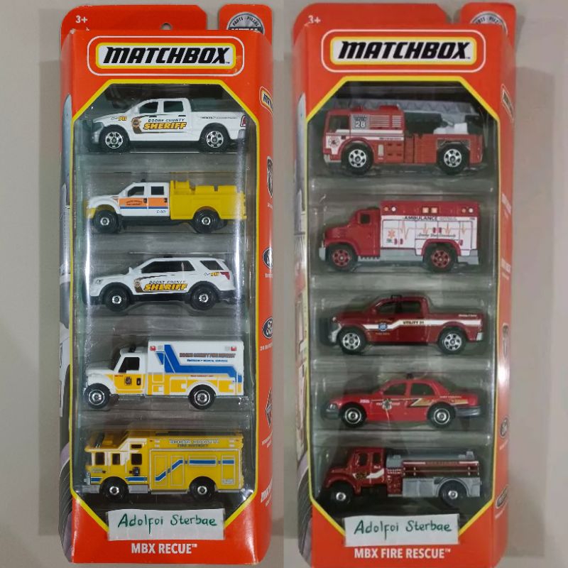 Jual matchbox isi 5 pack mbx fire rescue flame tamer ambulance 2015 ram ...