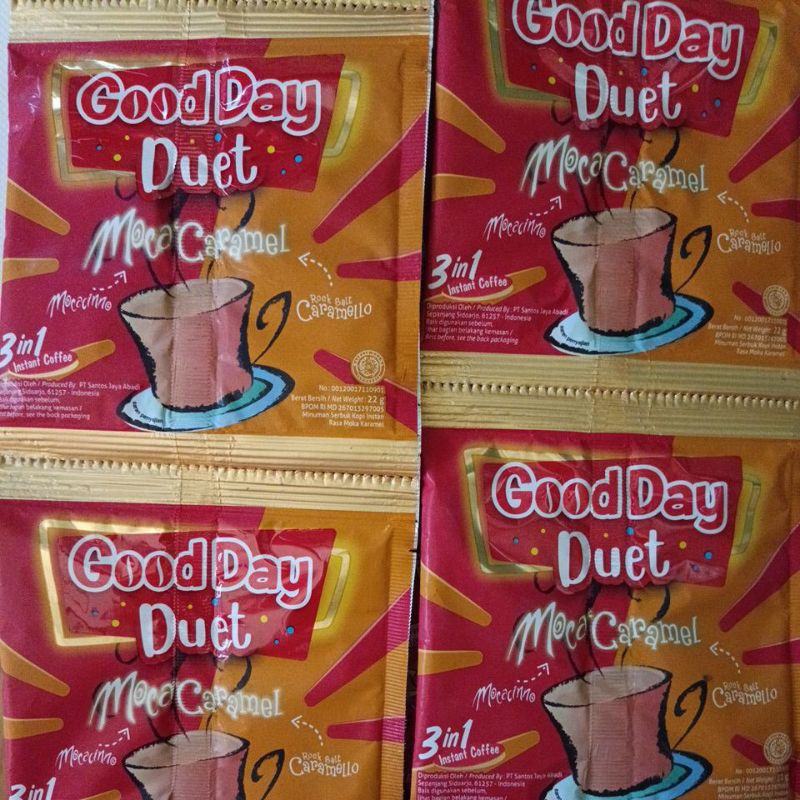 Jual KOPI BUBUK INSTAN GOOD DAY DUET MOCA CARAMEL 22g | Shopee Indonesia