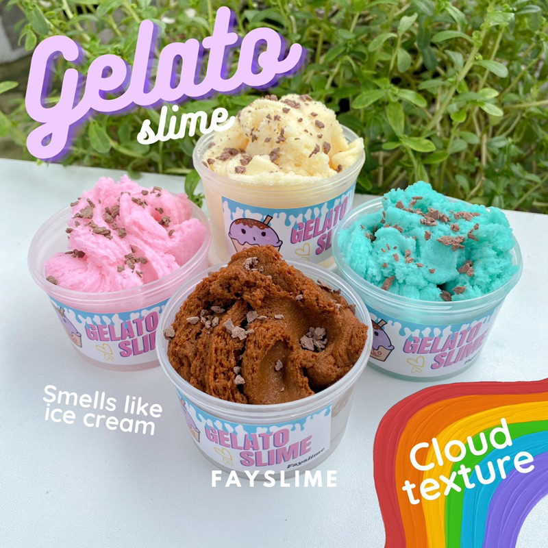 Jual Gelato ice cream cloud Slime | cloud slime | snow slime | Shopee ...