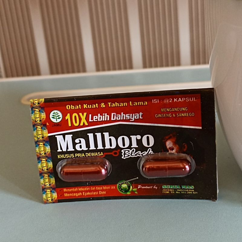 Jual KAPSUL MALLBORO BLACK KEPERKASAAN PRIA DEWASA OBAT KUAT & TAHAN LAMA (1 Sachet) | Shopee ...
