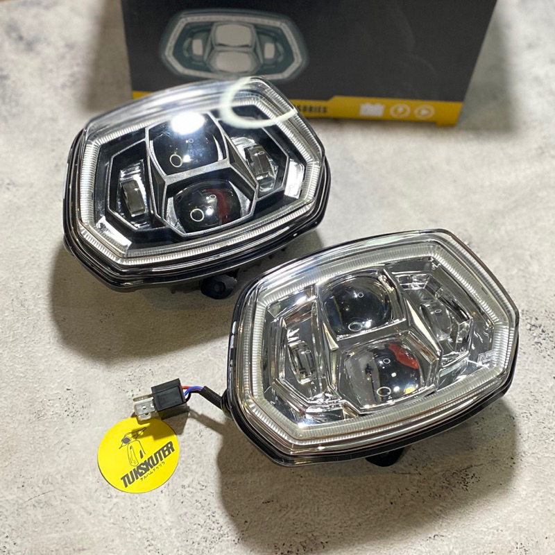 Jual NC Project Headlamp Daymaker LED With DRL Model Z Original Vespa ...