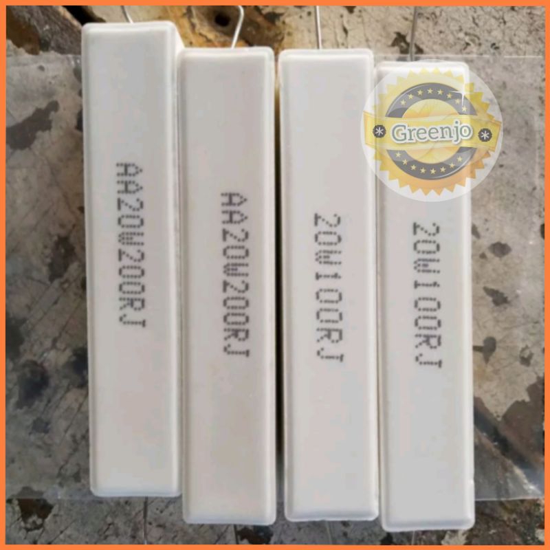 Jual Resistor 20Watt 2R2 3R3 3R9 4R7 10R 12R 15R 18R 20R 22R 27R 33R 39R 47R 56R 100R 200R DLL ...