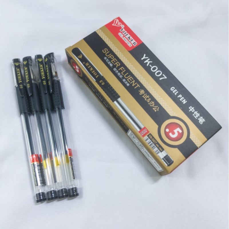 Jual PEN GEL CAIR YOEKER 007 PER LUSIN (12 PC) | Shopee Indonesia