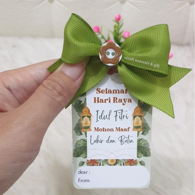 Jual Hang tag / kartu ucapan lebaran / hangtag idul fitri ready stok ...
