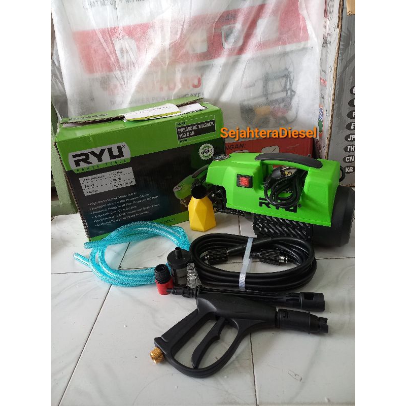 Jual RYU TEKIRO 100BAR Steam Jet Cleaner Listrik Presure Washer 100Bar ...