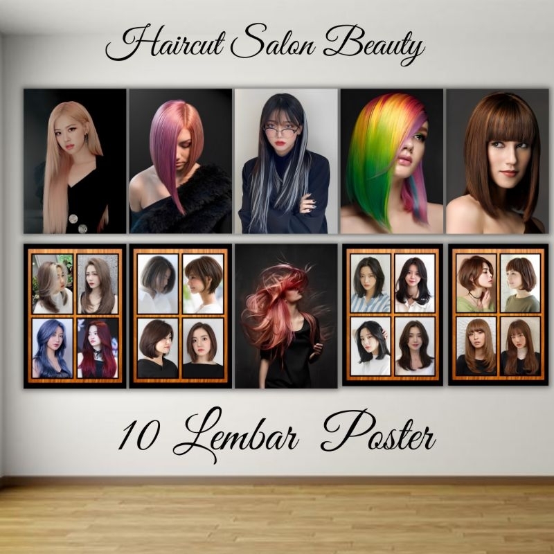 Jual POSTER SALON model cewek Poster barbersop / poster pangkas rambut ...