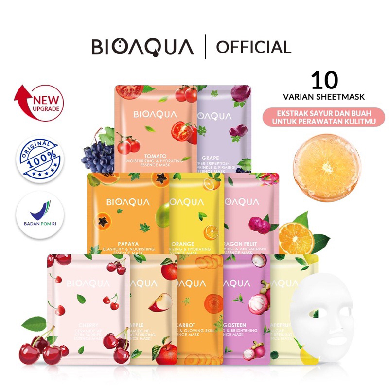 Jual Sheet Mask Bioaqua Varian Buah | Shopee Indonesia