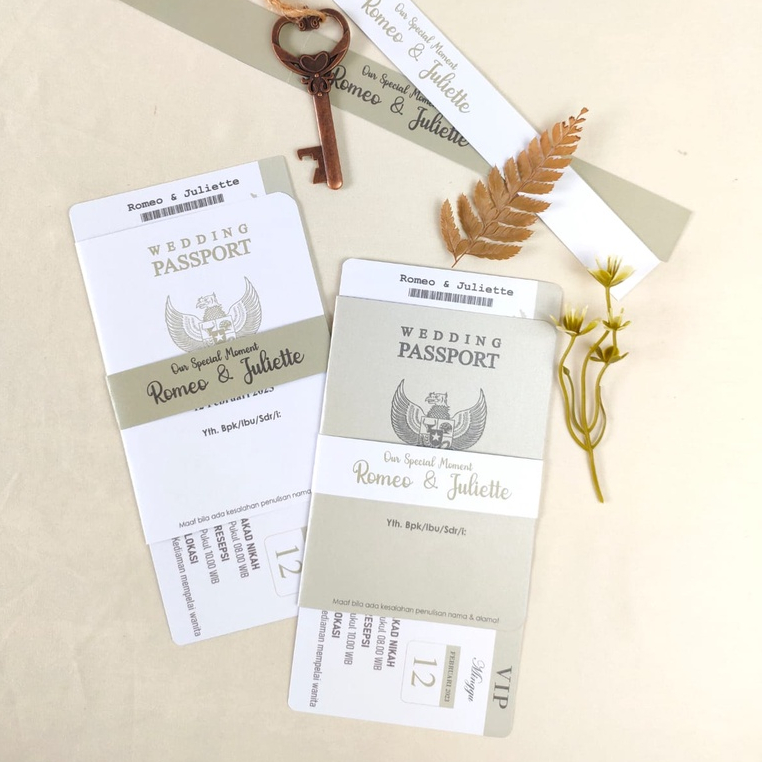 Jual Undangan Pernikahan Passport (Passport Wedding Invitation ...
