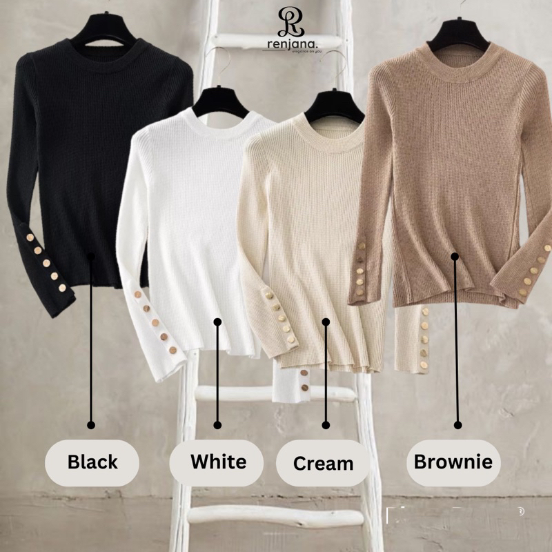 Jual Inner Knit Button Baju Rajut Inner Knit Manset Rajut | Shopee ...