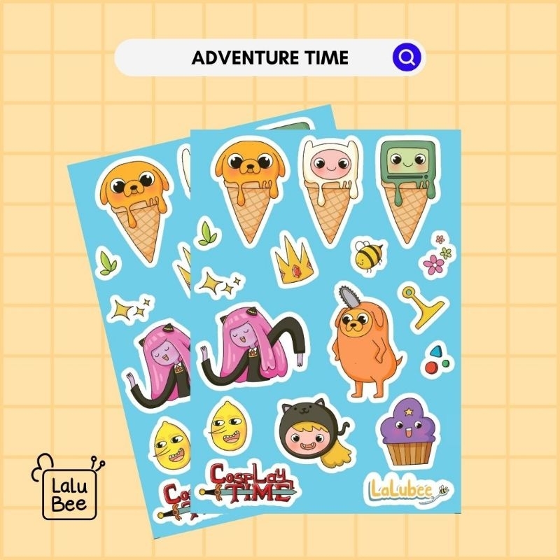 Jual adventure time sticker sheet A6 | Shopee Indonesia