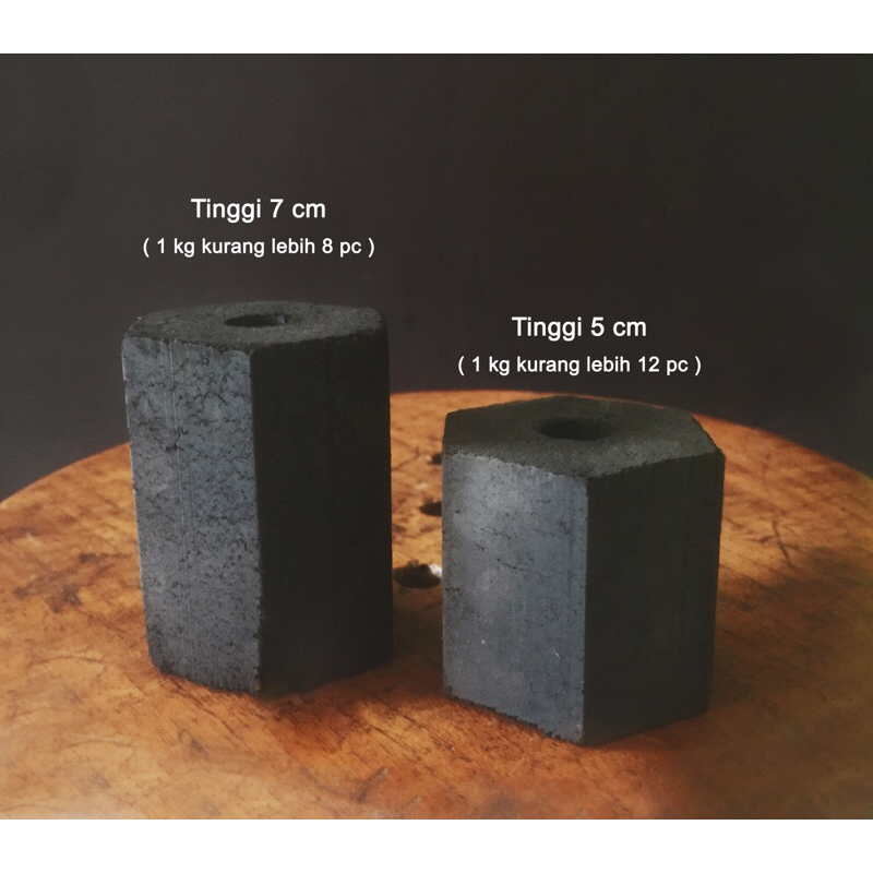 Jual Arang briket / Briket / briquette charcoal hexagonal kayu 1kg ...