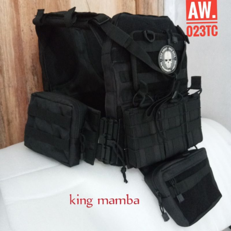 Jual body vest black mamba / body vest king mamba tactical / rompi ...
